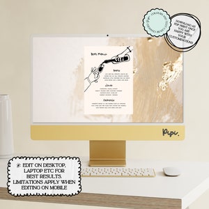 Hand Drawn Bar + Drinks Menu Template Fun Scribble Illustrations ...