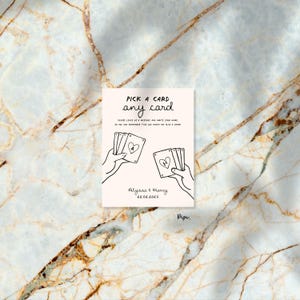 Illustrated Pick A Card Sign Template Hand Drawn Illustrations Playing ...