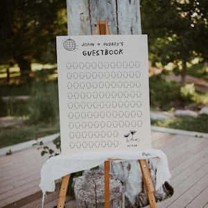 Drawing Guestbook Sign Template Printable Hand Drawn Doodle ...