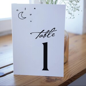 Wedding Table Numbers Template Hand Drawn Cute People Scribble ...