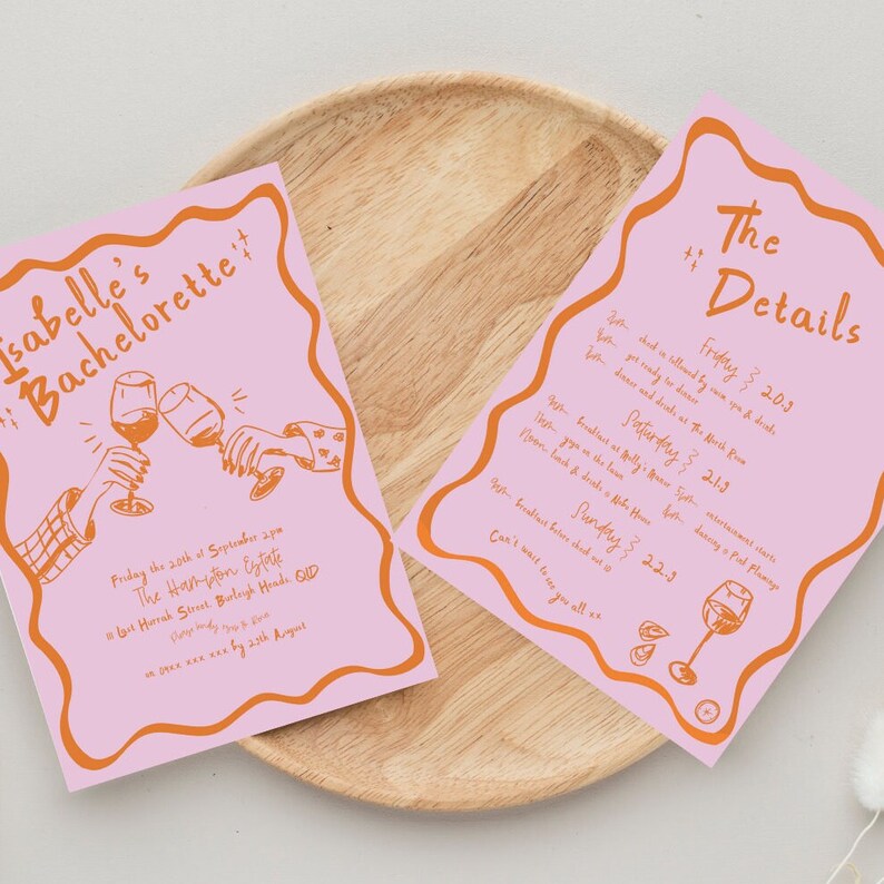 Illustrated Hens Party Invitation Template Hand Drawn Scribble ...