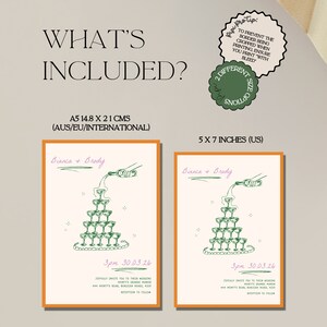 Scribble Illustration Wedding Invitation Suite Template Whimsical ...