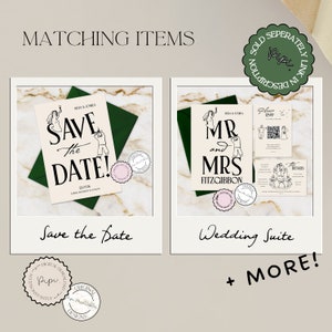 Wedding Table Numbers Template Hand Drawn Cute People Scribble ...