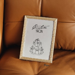 Custom Wedding Sign Template Hand Drawn Cute People Scribble ...