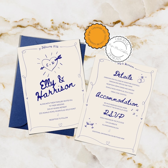 Hand drawn wedding invitations 60 photos - Vianawedding.com