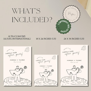 Hand Drawn Elopement Welcome Sign Template Fun Cute People Scribble ...