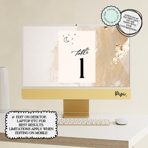 Wedding Table Numbers Template Hand Drawn Cute People Scribble ...