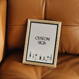 Custom Wedding Sign Template Old Money Hand Drawn Scribble ...