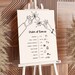 Illustrated Order of Events Wedding Sign Template Wedding Day Timeline ...