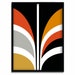 Mid Century Modern Geometric Abstract Wall Art Featuring Orange, Yellow ...