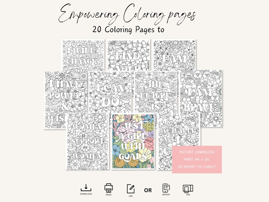 Adult Coloring, Mindfulness, Coloring Pages, Empowering Quotes, Self ...