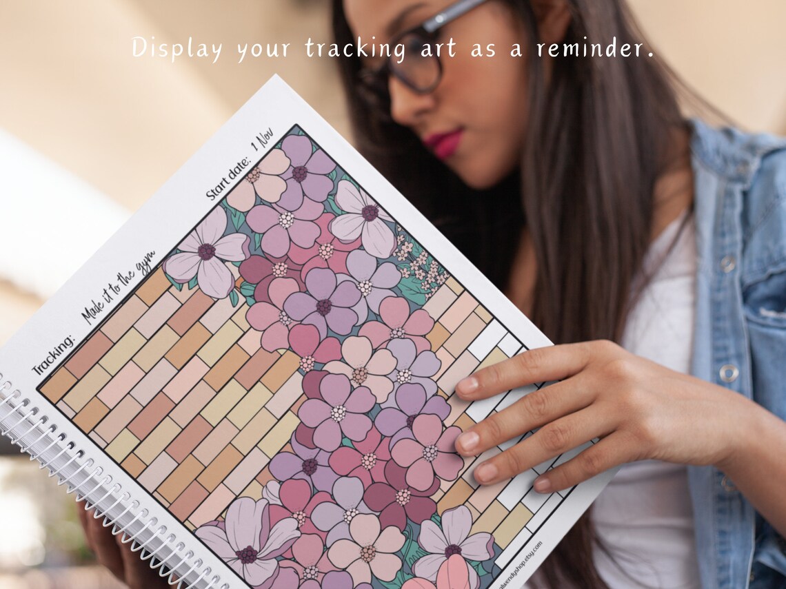 Tracker Printable, Habit Tracker, Flower Coloring, Habit Tracker ...