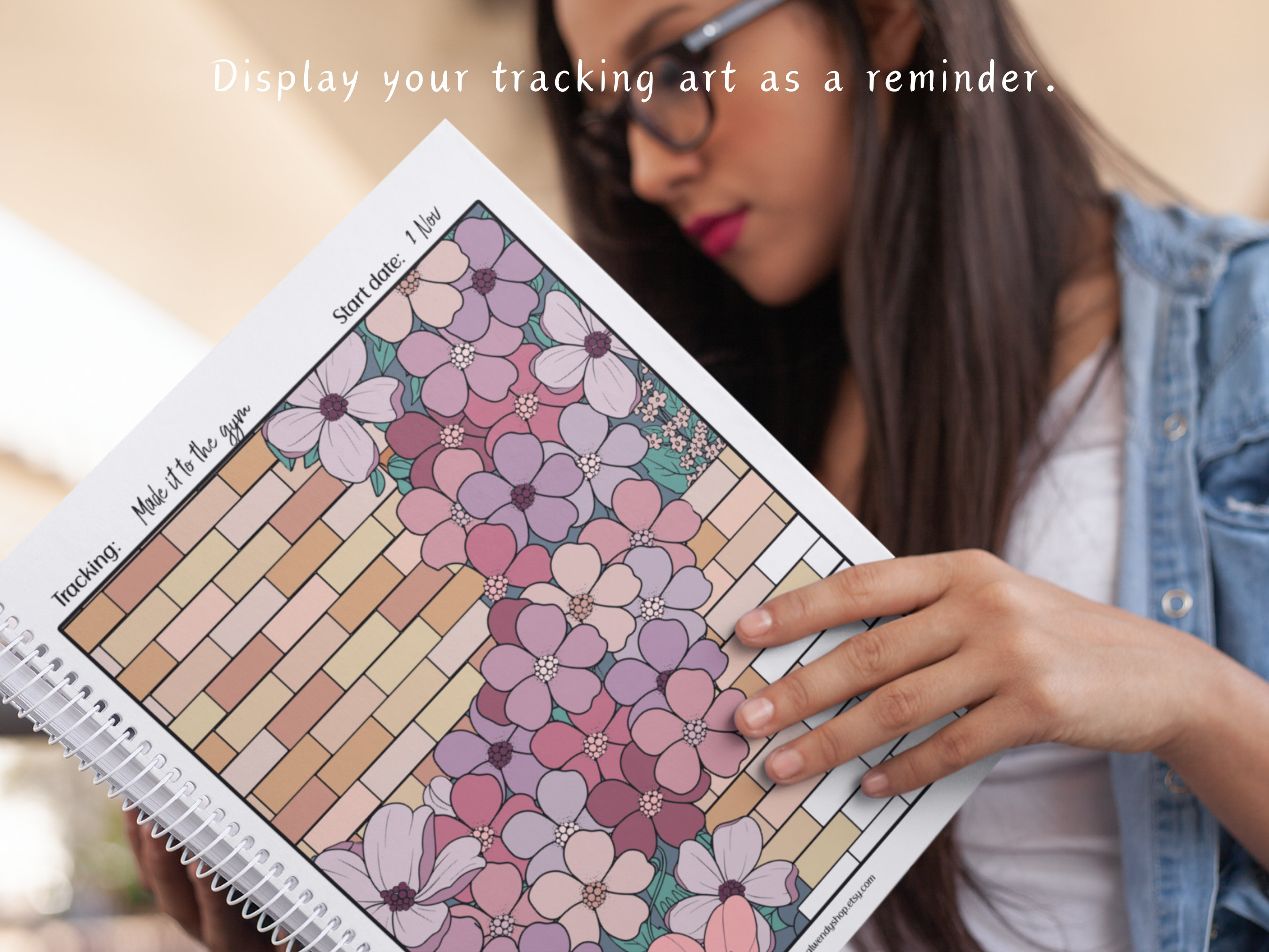 Tracker Printable, Habit Tracker, Flower Coloring, Habit Tracker ...