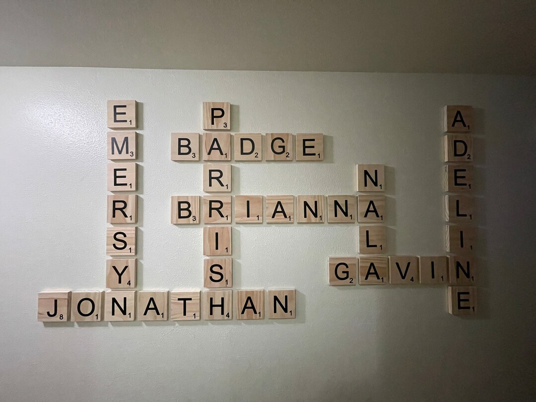 Large Scrabble Tiles Wooden Scrabble Wall Letters - Etsy