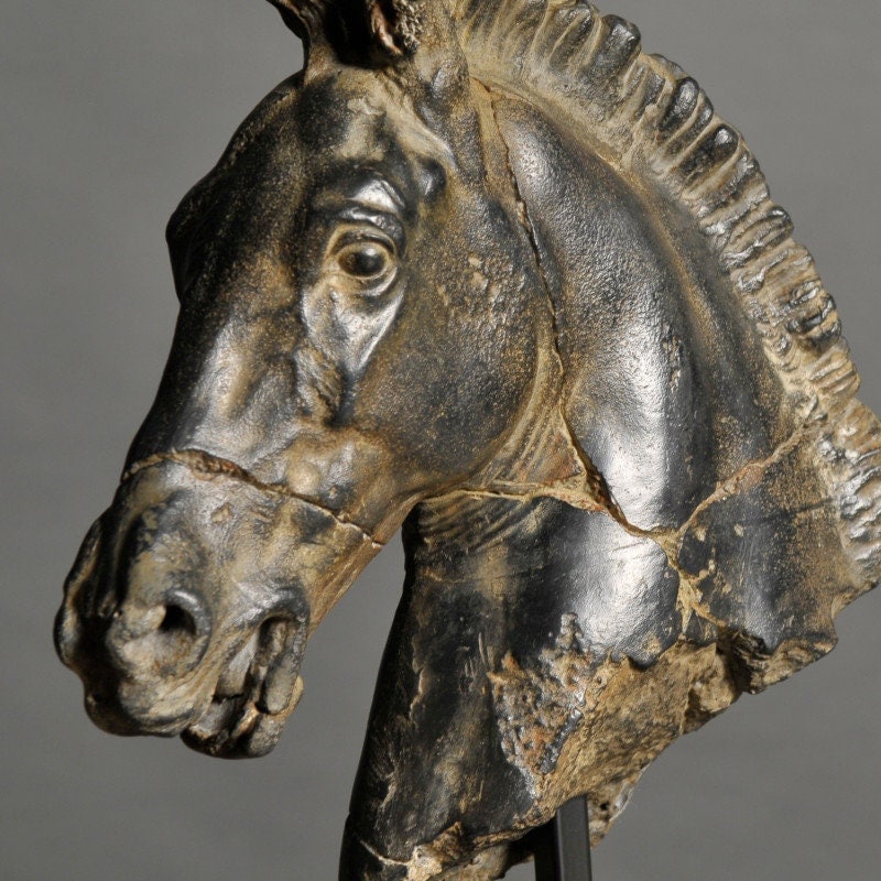 Horse on Pedestal Sculpture - Etsy