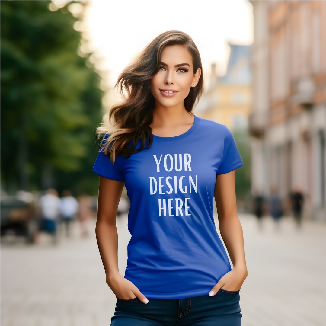 Bella Canvas 3001 Tshirt Mockup Royal Blue Bella Canvas Shirt - Etsy
