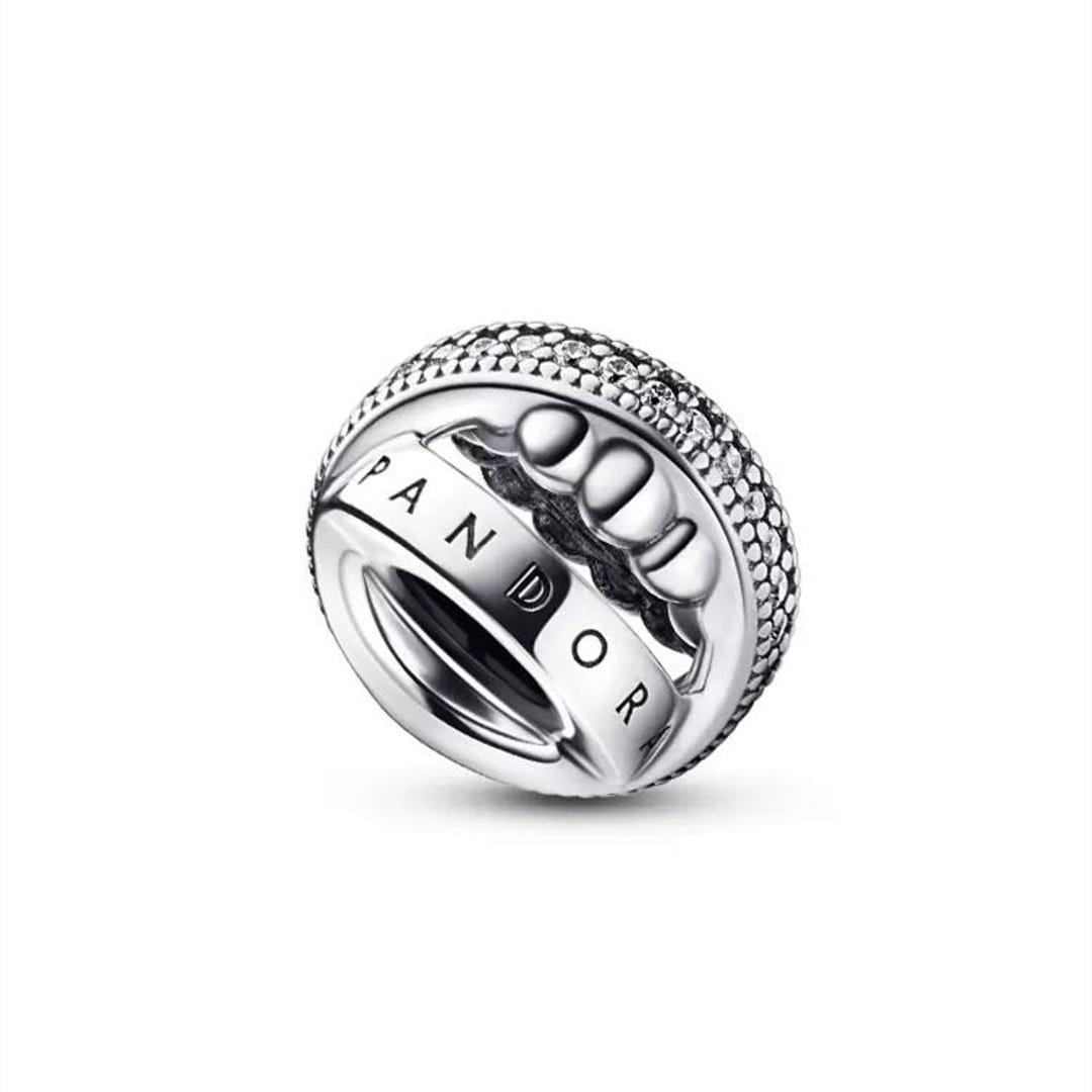 Pandora Signature Collection Logo, Pavé Pave, Beading 3-in-1 Charm - Etsy
