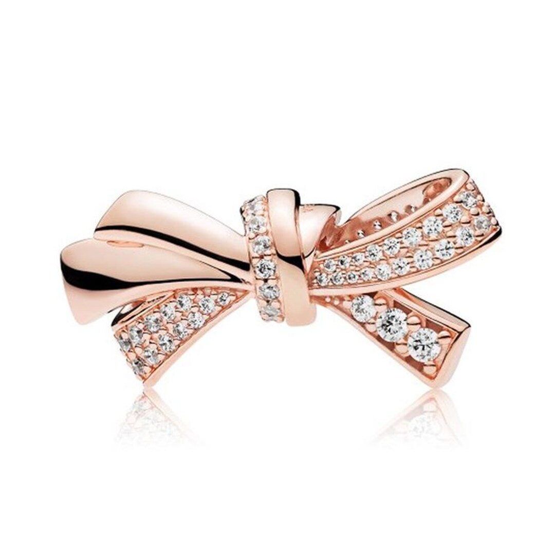 Pandora Charm Sterling Silver Oversized Sparking Bow CZ - Etsy