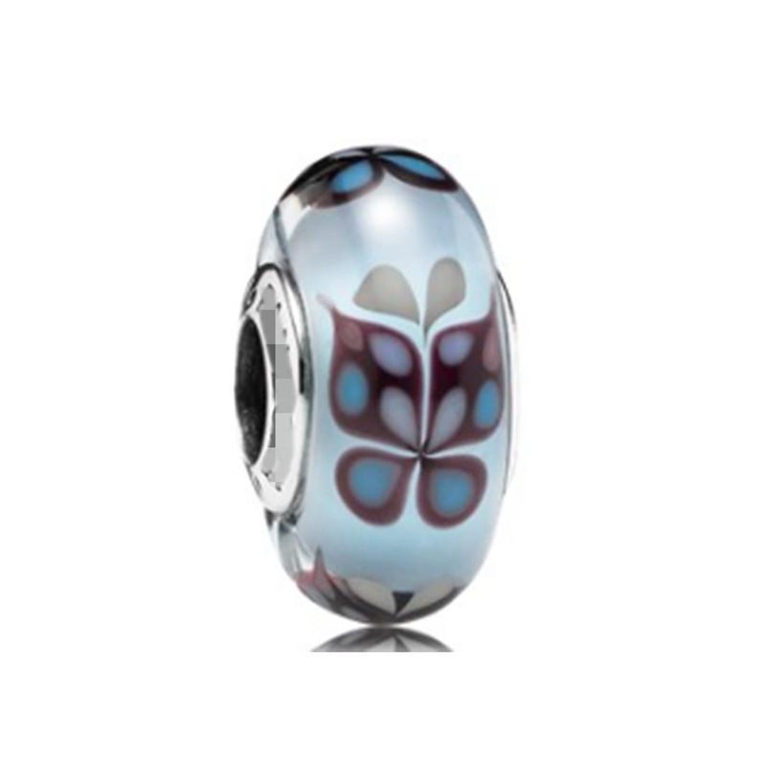 Pandora Blue Butterfly Murano Glass Charm Ref Discontinued - Etsy
