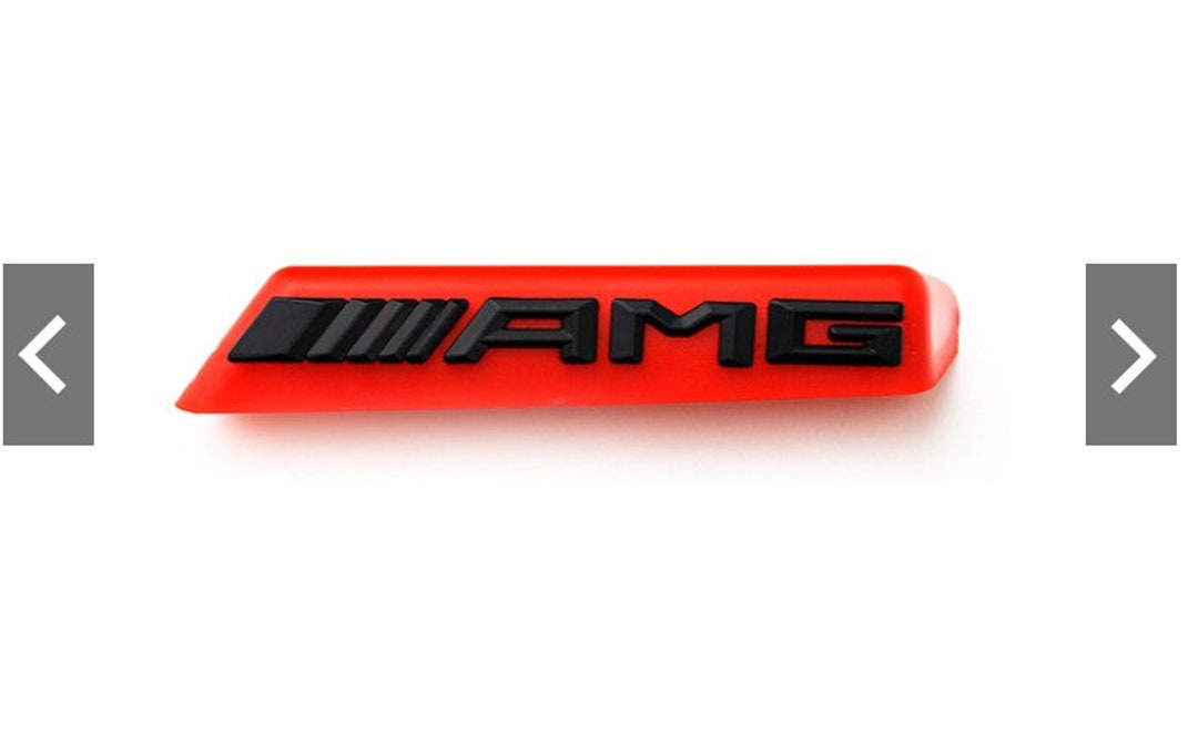Mercedes AMG Front Grille Badge Emblem in Black on Red Other - Etsy