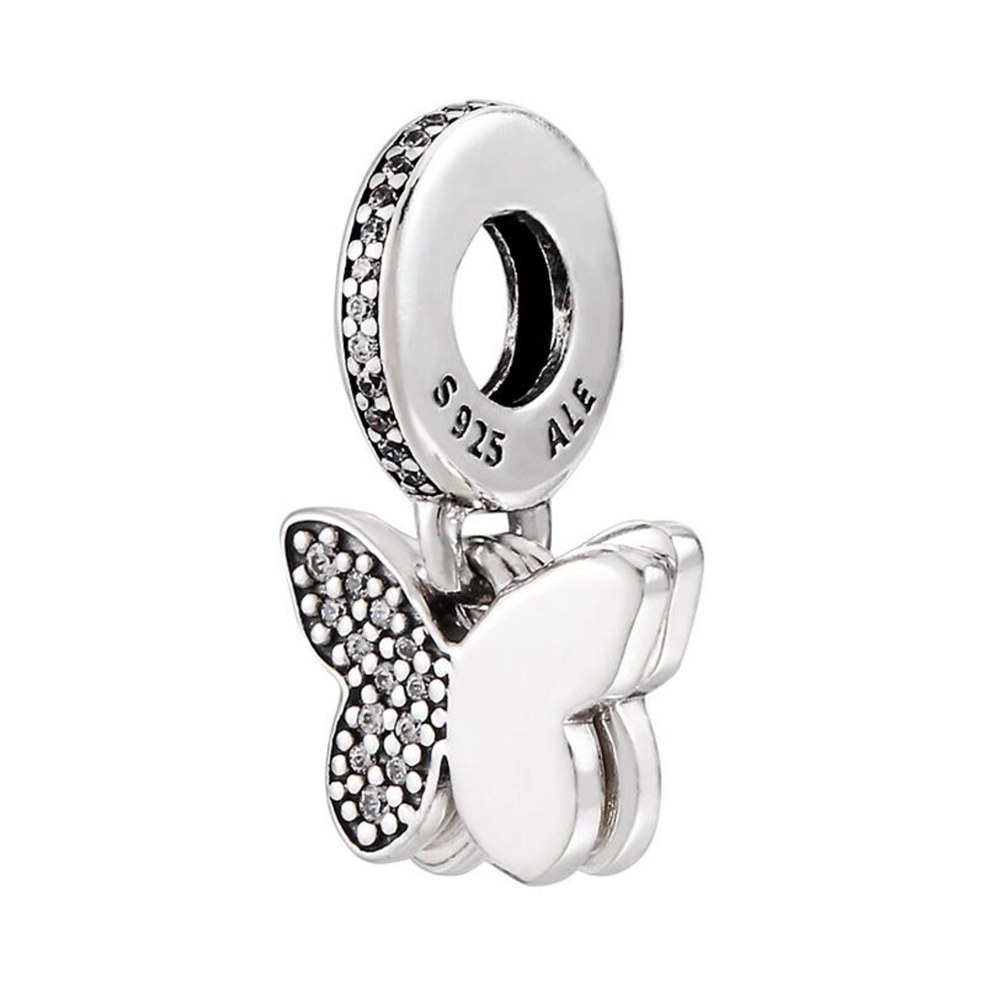Pandora Sterling Silver Fluttering Butterflies Pendant - Etsy
