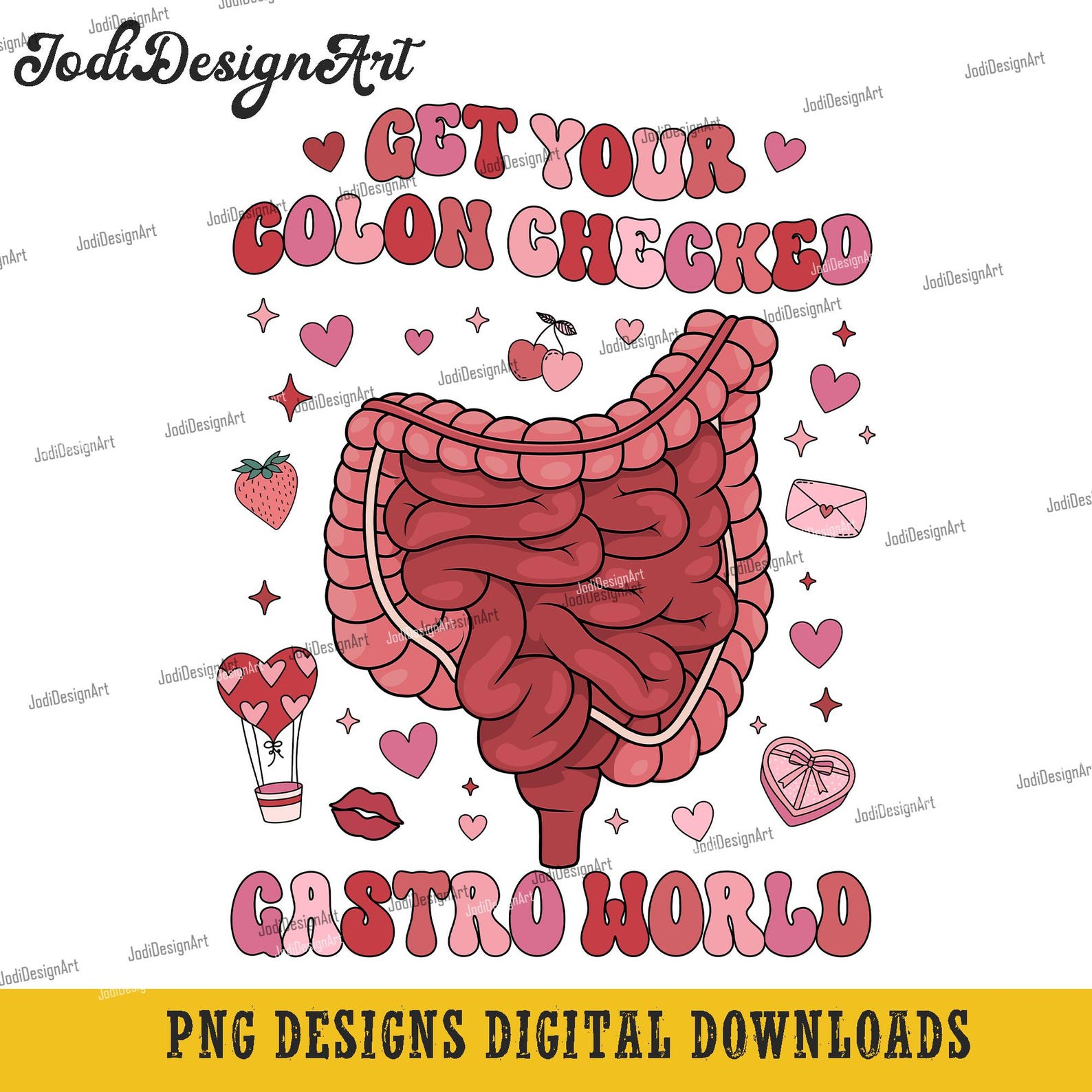 Get Your Colon Checked Gastro World Valentine Png, GI Nurse Valentine ...