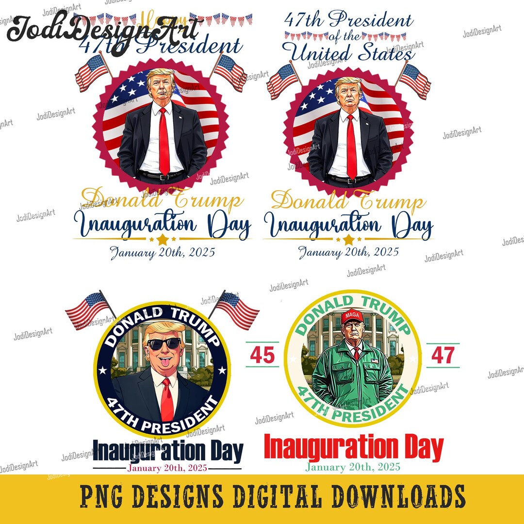 4 President Donald Trump Png Bundle, Donald Trump, 47th President ...