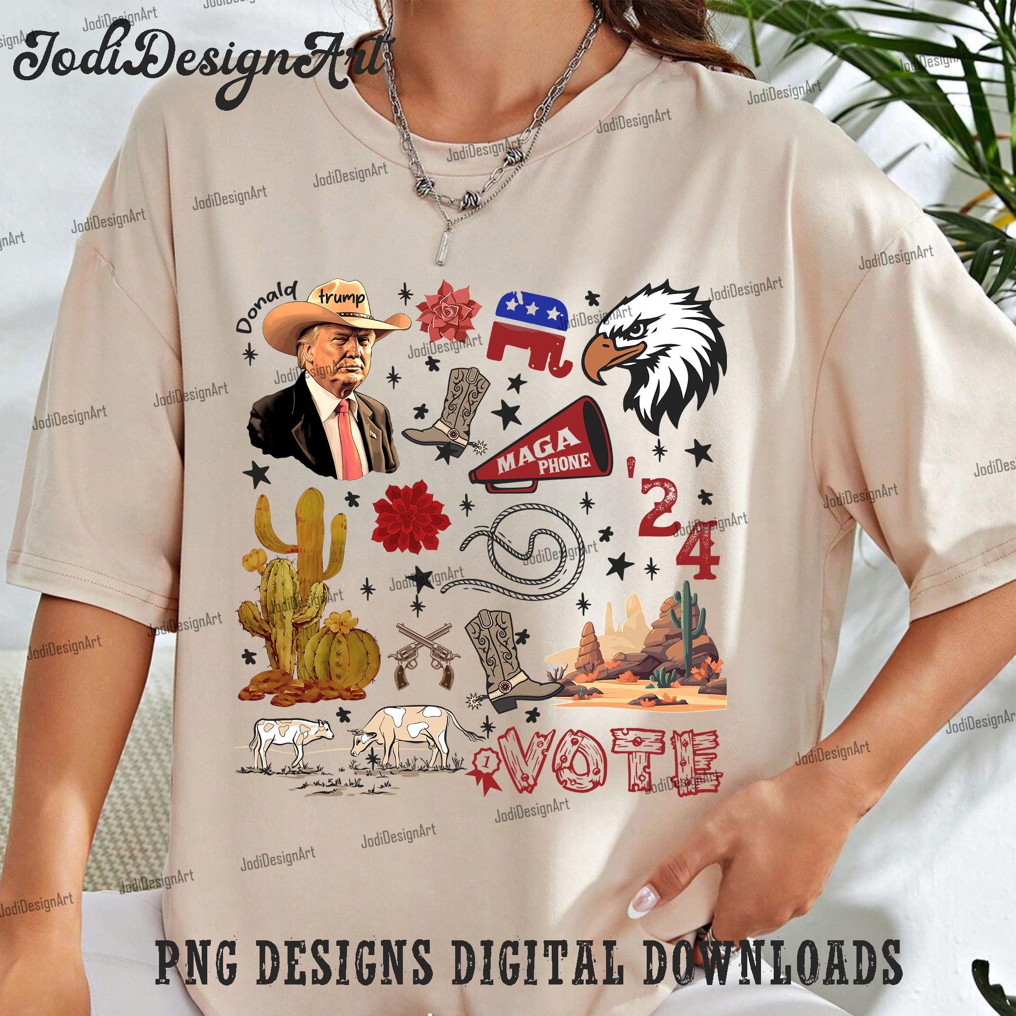 Trump Cowboy Png, Eagle Png, MAGA Png, Western Trump, Political ...