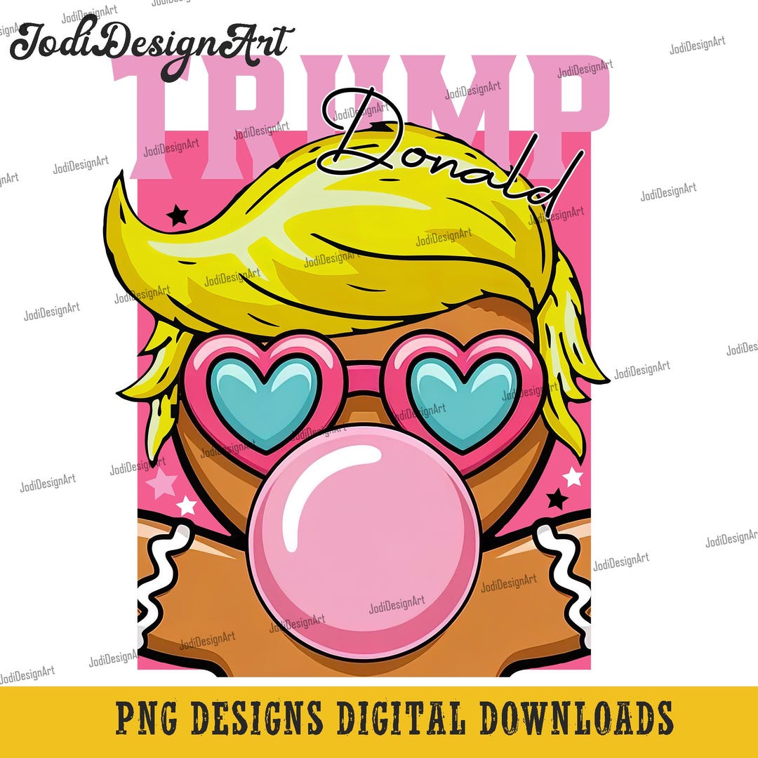 Pink Gingerbread Trump Png, Bubble Gum Donald Trump, Election Trump ...