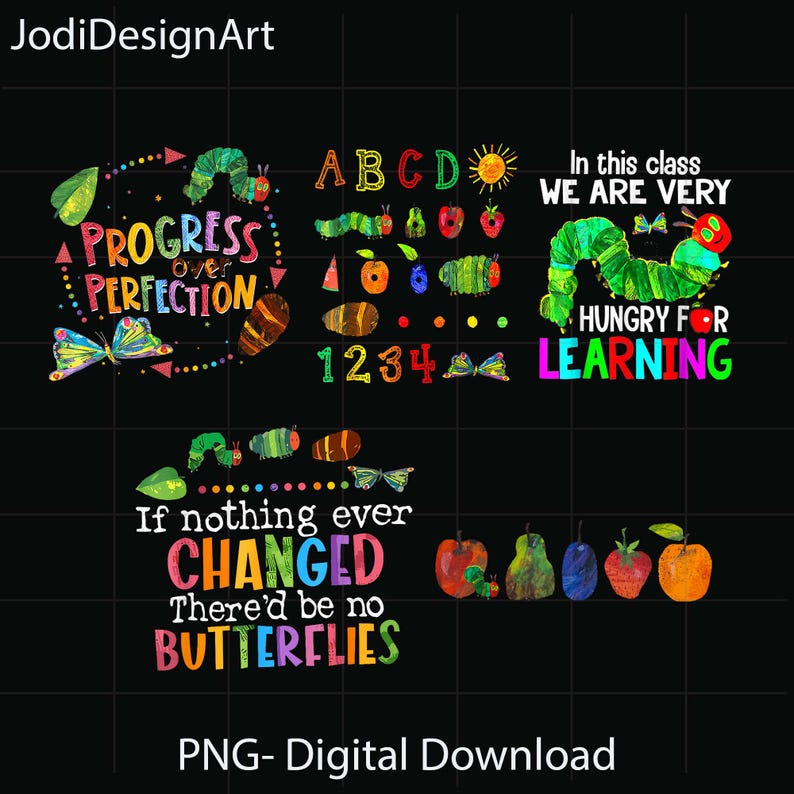 Hungry Caterpillar Bundle Png, Teacher Png, Back to School Png, Book ...