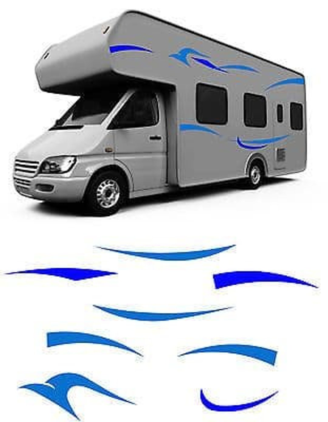 No.719 Universal Fitting Motorhome Caravan Graphics Decals Stickers ...