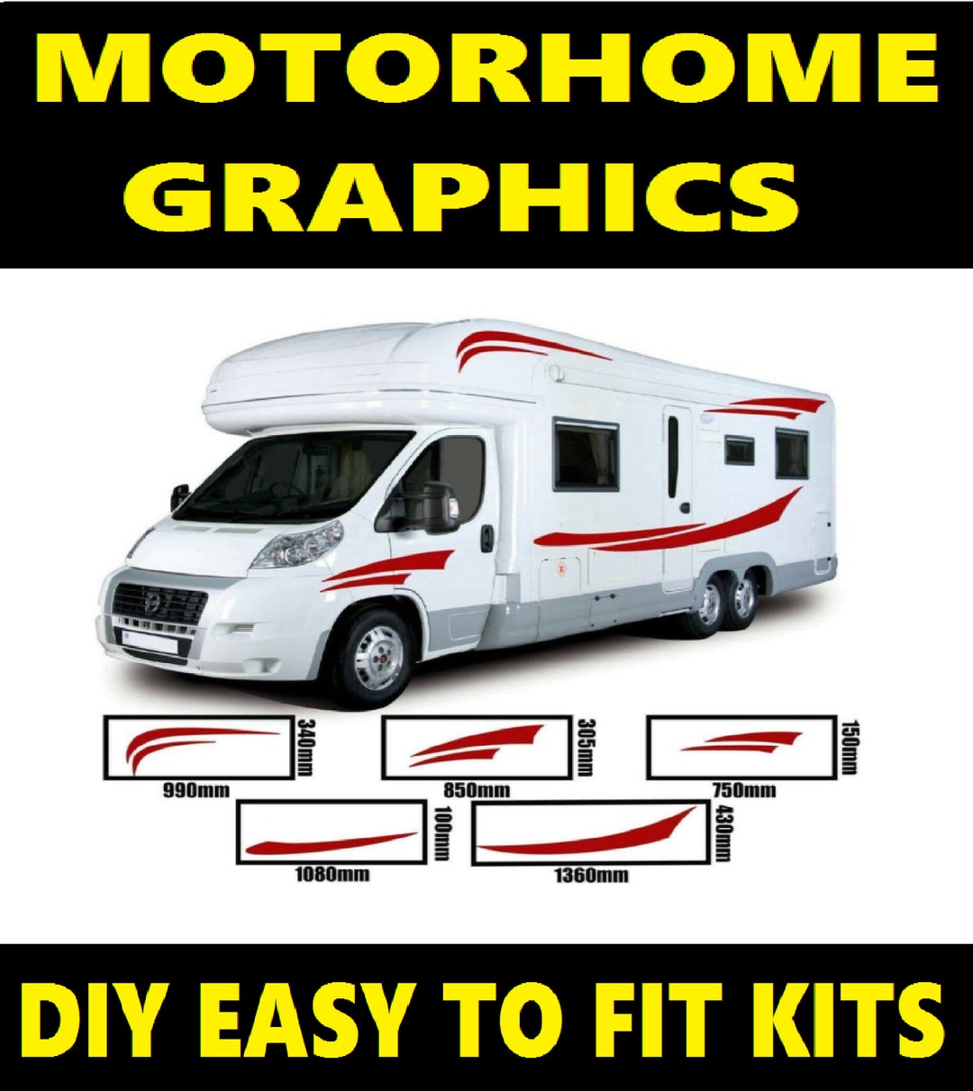 No.751 Universal Fitting Motorhome Caravan Graphics Decals Stickers ...