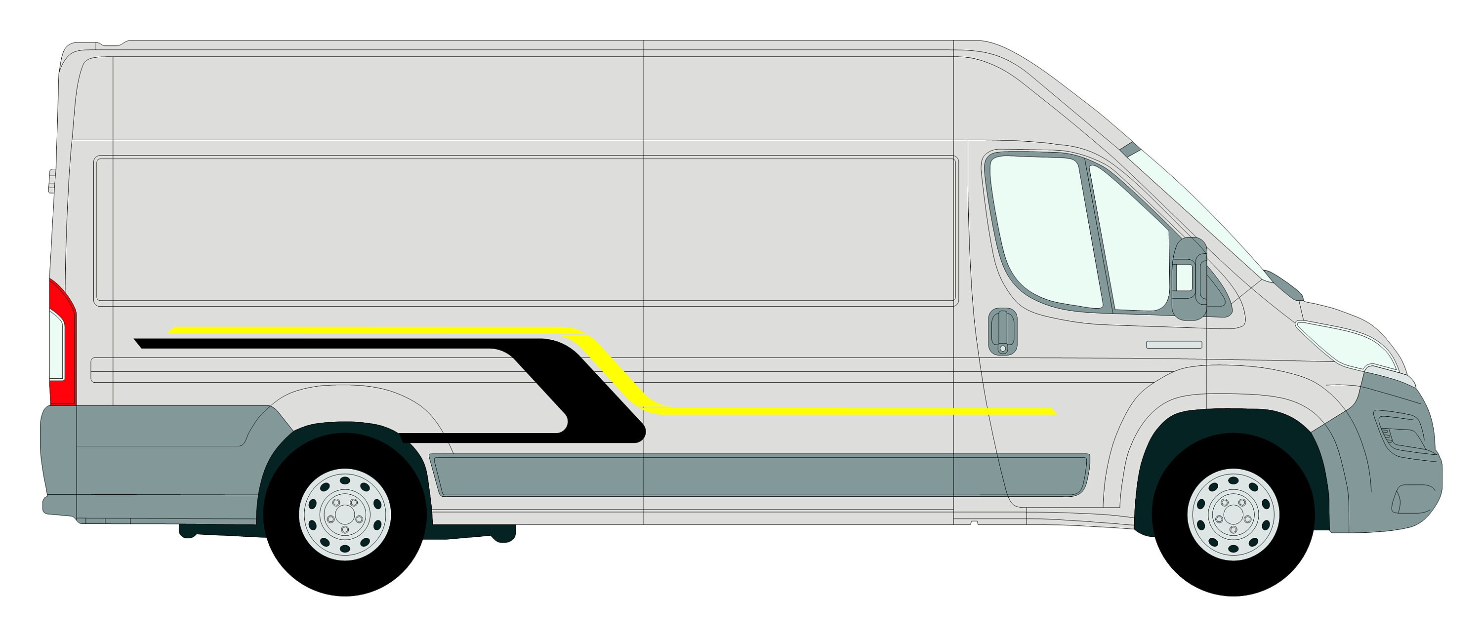 No.1140 Universal Fitting Motorhome Caravan Graphics Decals Stickers ...