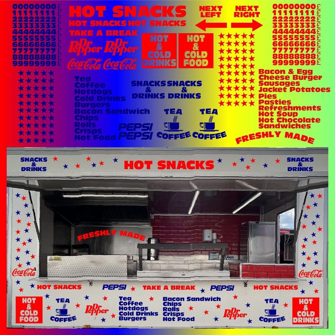 Catering Package 3, Cream Design, Ice Cream Van Stickers Decals Vinyl ...