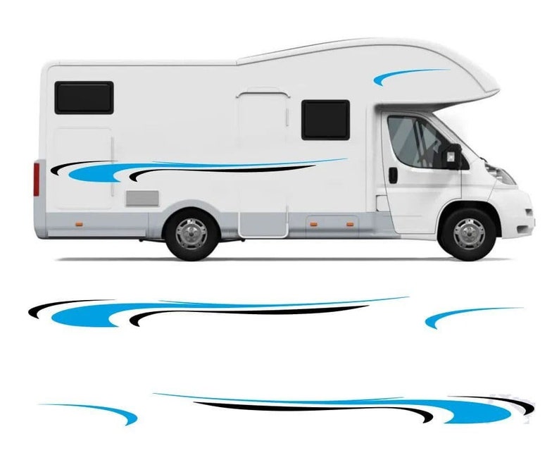 No.831 Universal Fitting Motorhome Caravan Graphics Decals Stickers ...