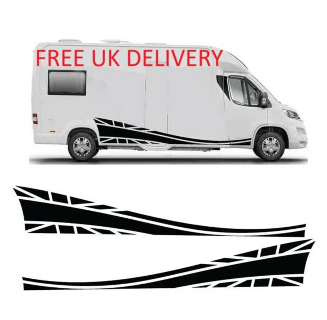 No.1150 Universal Fitting Motorhome Caravan Graphics Decals Stickers ...