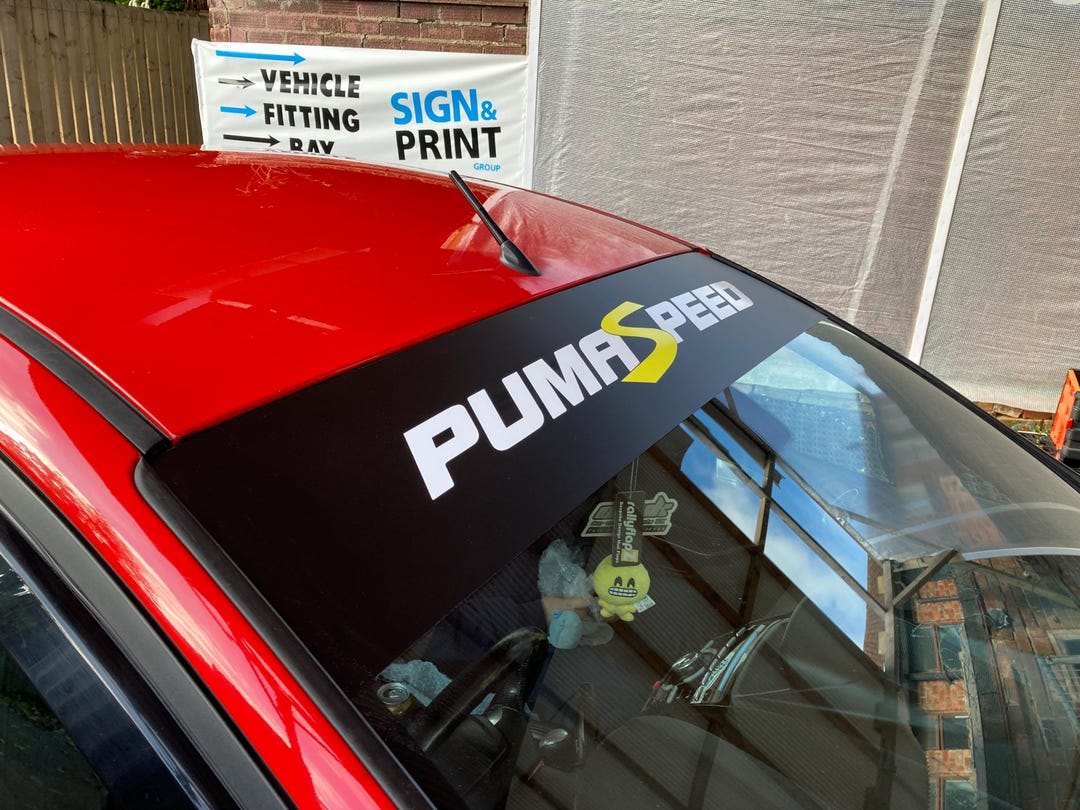 Sunstrip, 140cm X 20cm Vinyl for Car Sunstrip, Plus Any Wording to Go ...