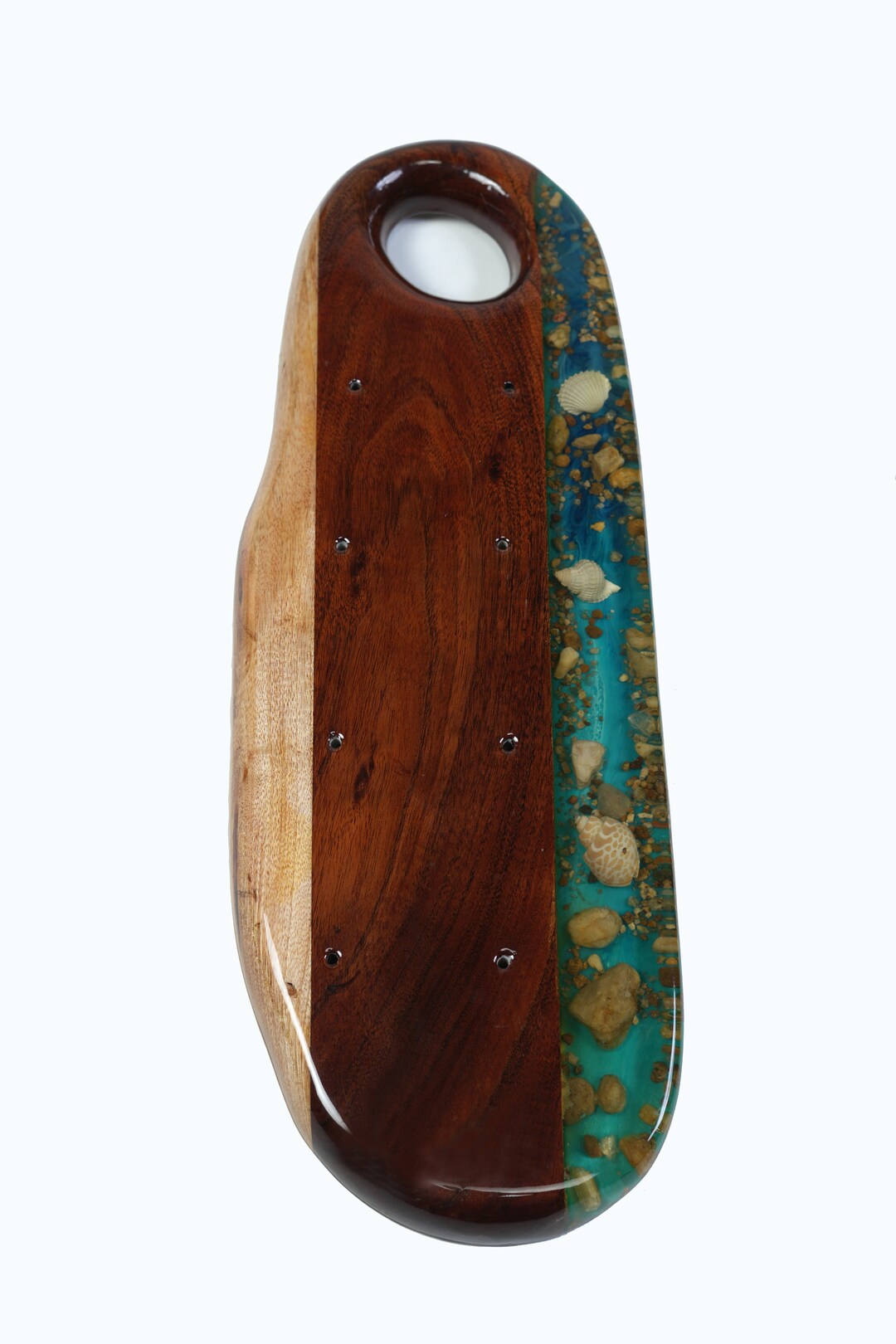 Solid Wood Clock Epoxy Resin Beautiful Durable Indian Handmade Unique ...