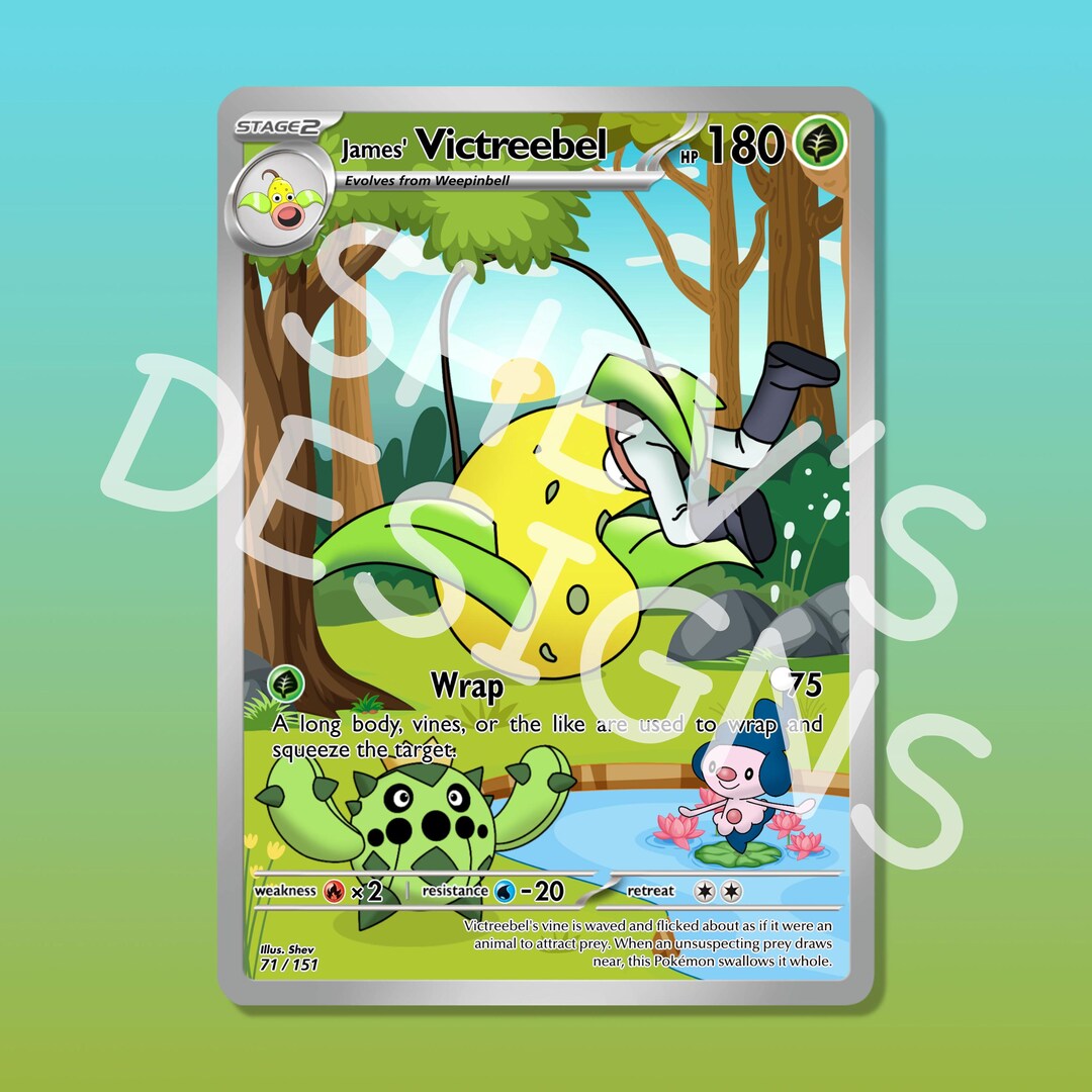 Custom James' Victreebel Card - Pokemon TCG - Etsy