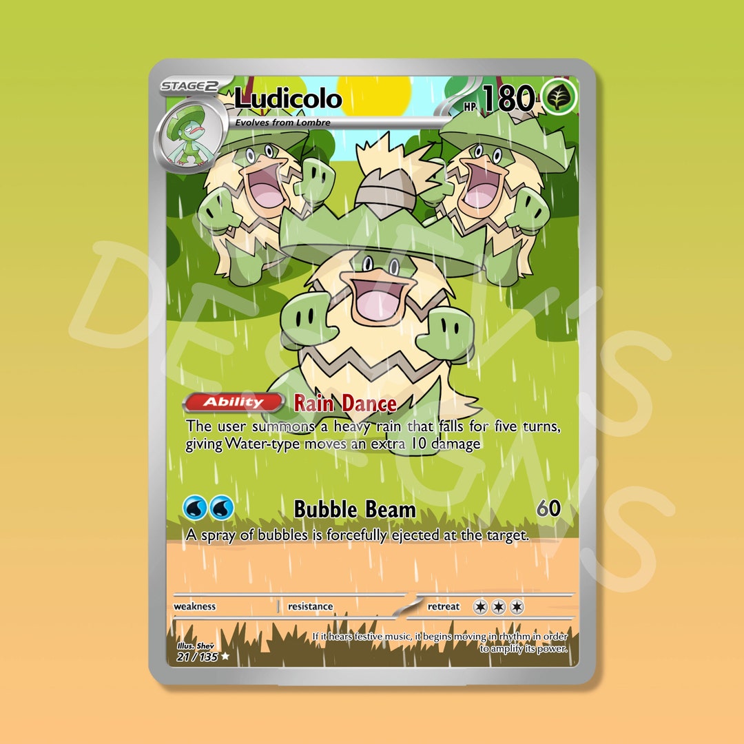 Custom Ludicolo Card - Etsy
