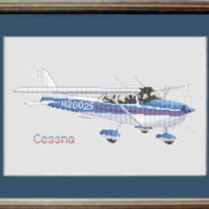 Counted Cross Stitch Embroidery Kit of Cessna Aircraft - Etsy
