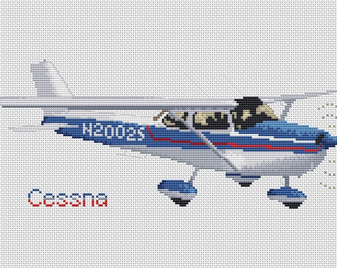 Counted Cross Stitch Embroidery Kit of Cessna Aircraft - Etsy