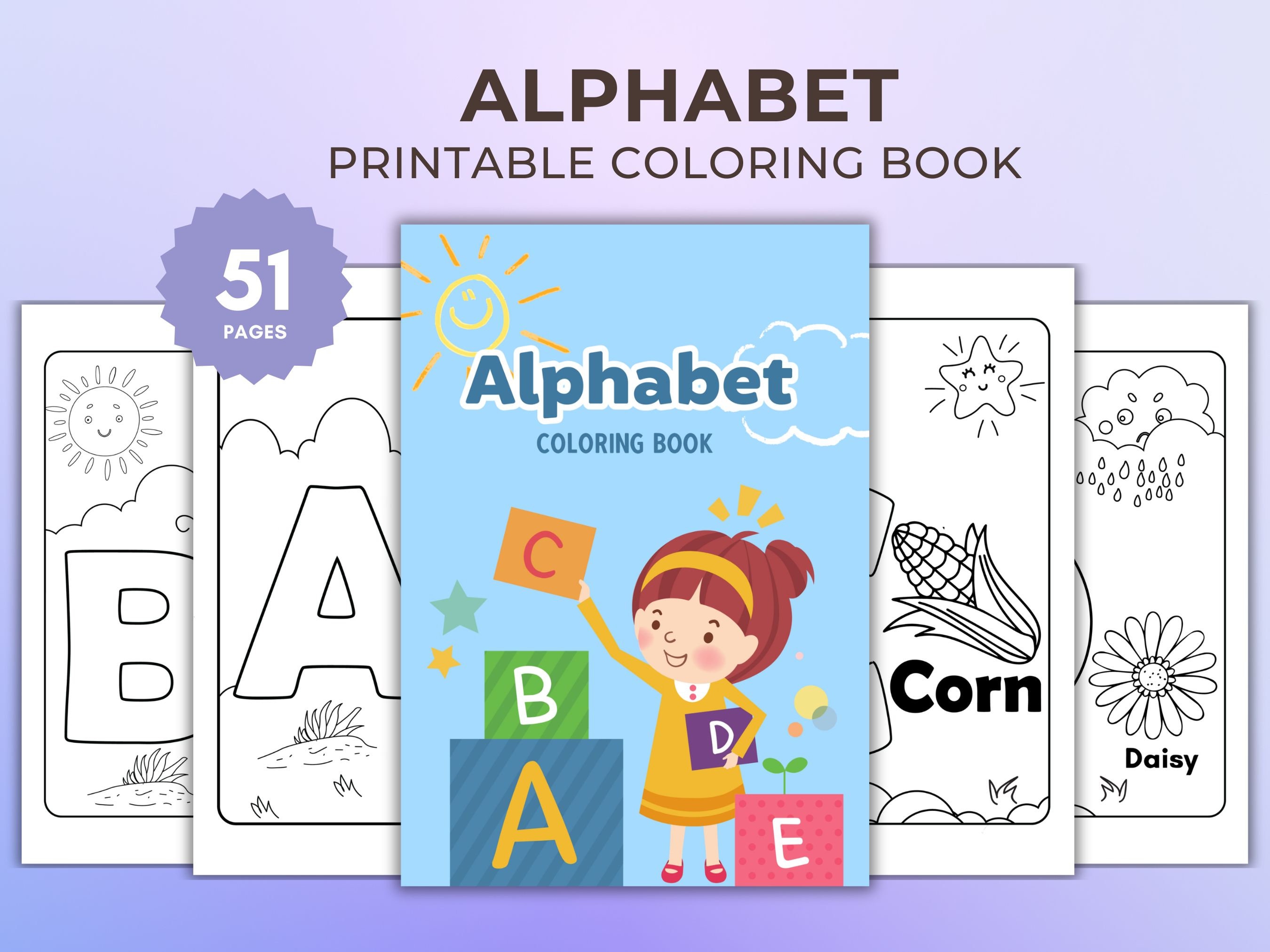 Printable Alphabet Coloring Pages, Alphabet Busy Book Preschool ...