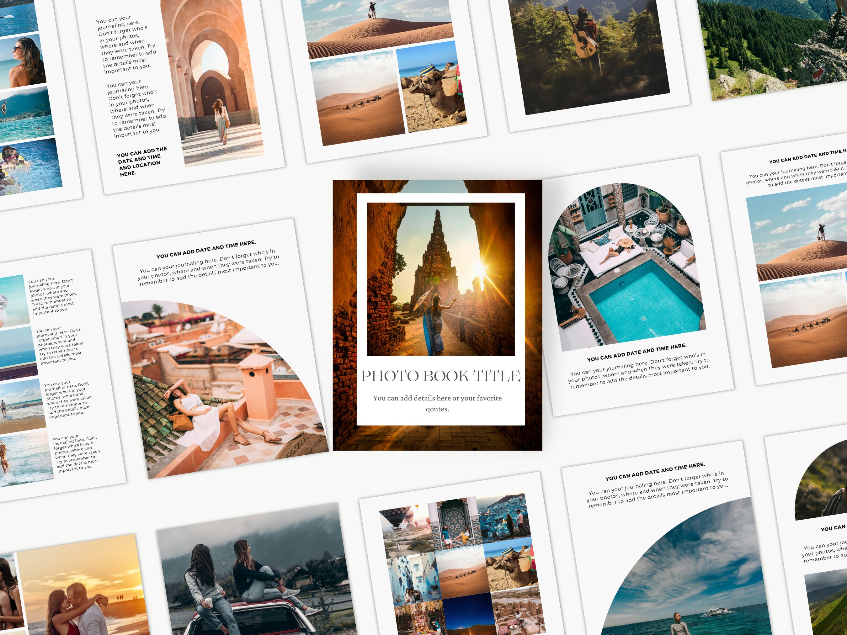 Digital Photo Book Scrapbook Templates, Custom Photo Album, Journaling ...