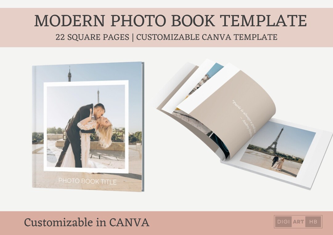 Custom Photo Album, Canva Photo Album Scrapbook Templates, Photo Book ...