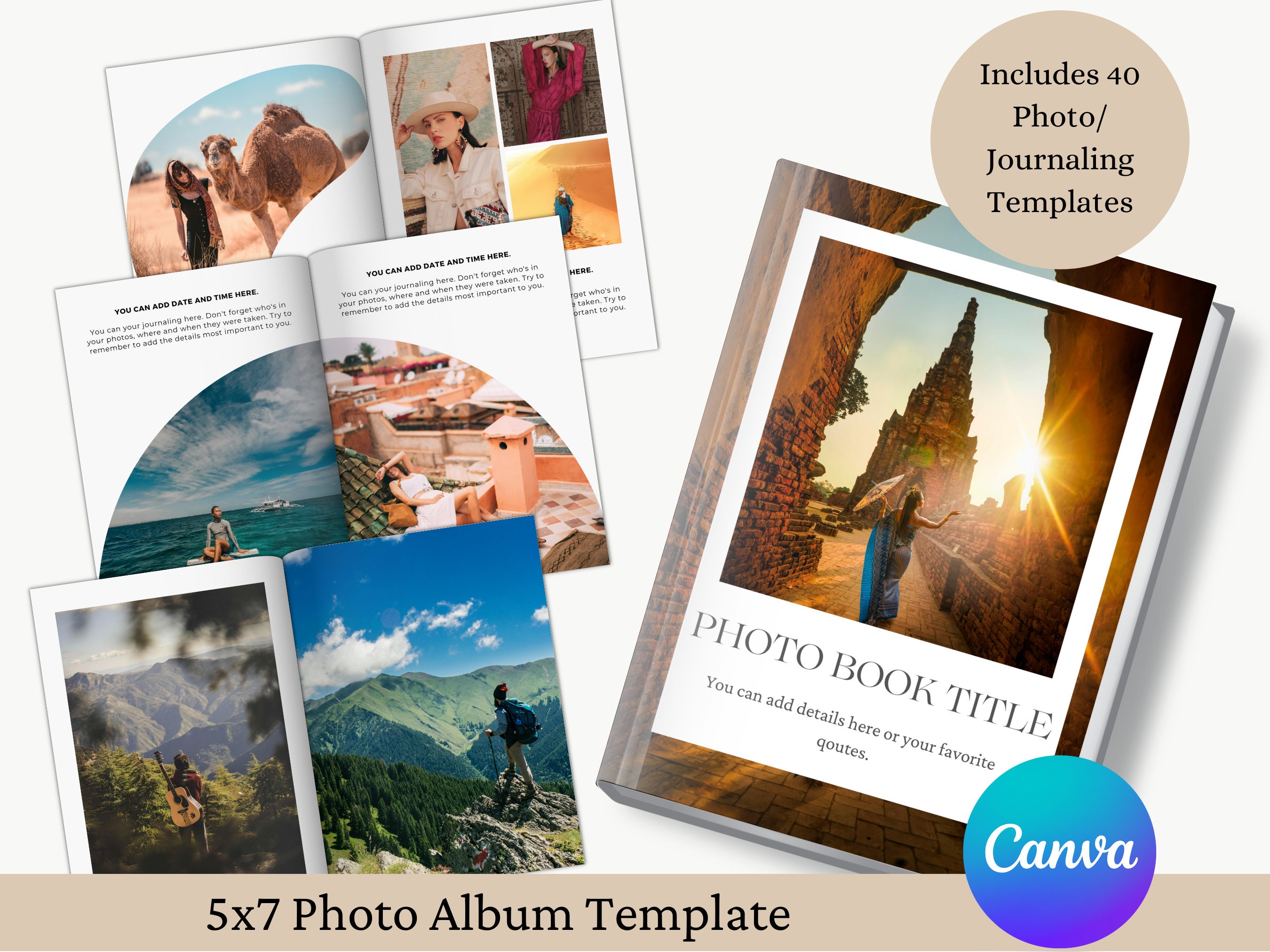 Digital Photo Book Scrapbook Templates, Custom Photo Album, Journaling ...