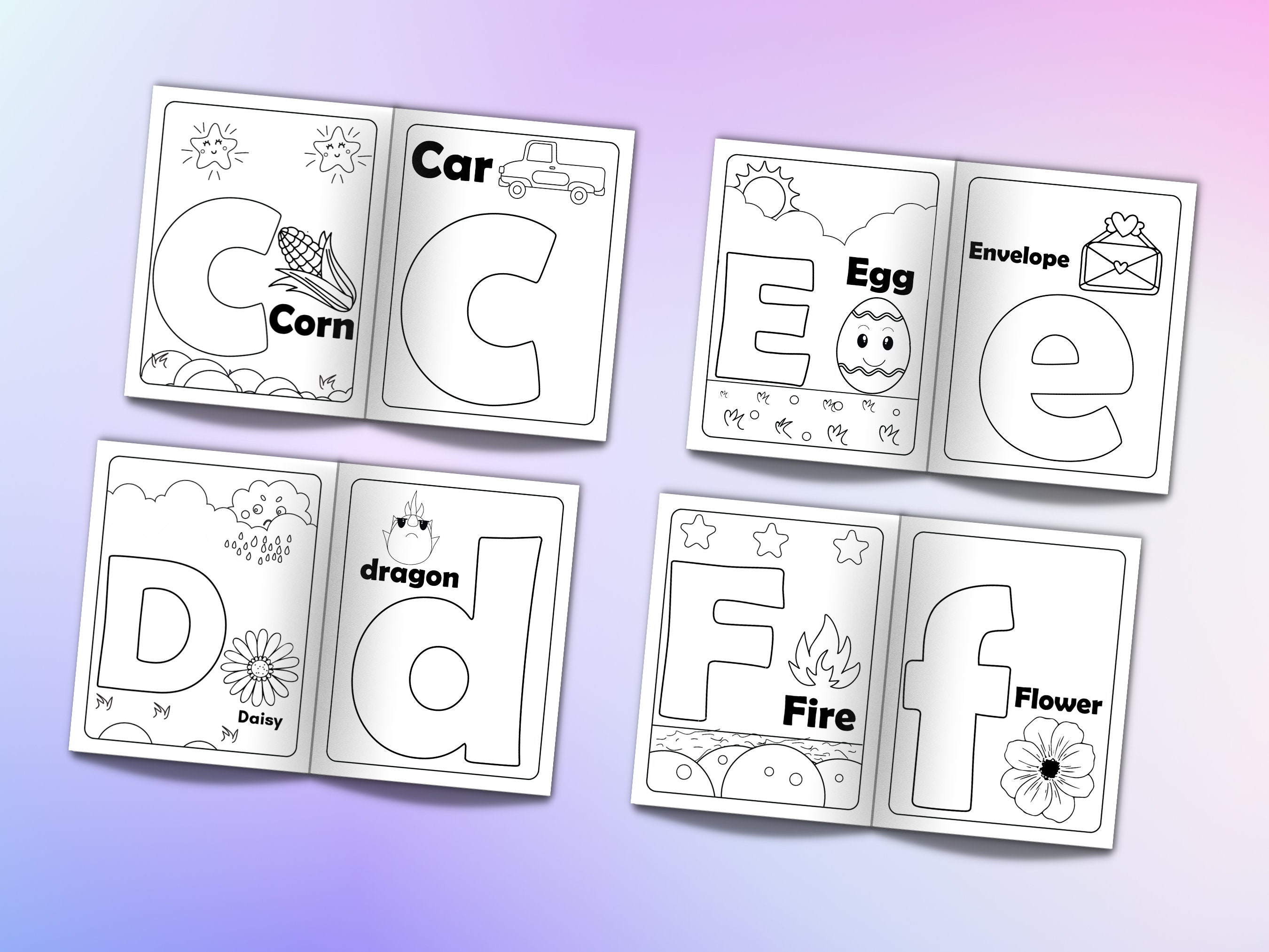 Printable Alphabet Coloring Pages, Alphabet Busy Book Preschool ...
