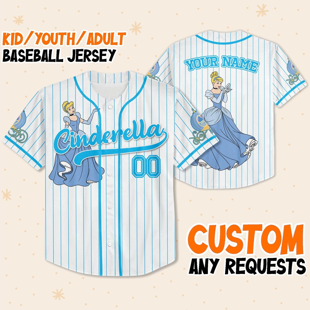 Custom Disney Princess Cinderella Simple, Custom Name Disney Game Day ...