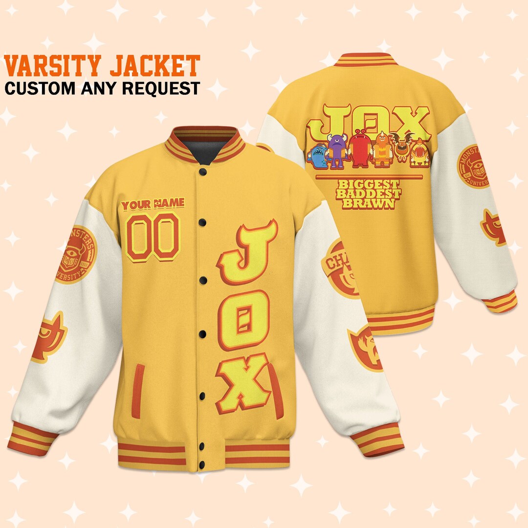 Custom Monster University Jox Uniform Varsity Jacket Adult Varsity Jacketpersonalized Jacket