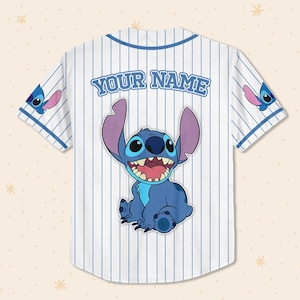 Custom Disney Lilo and Stitch Stitch Baseball, Custom Kid Youth Adult ...